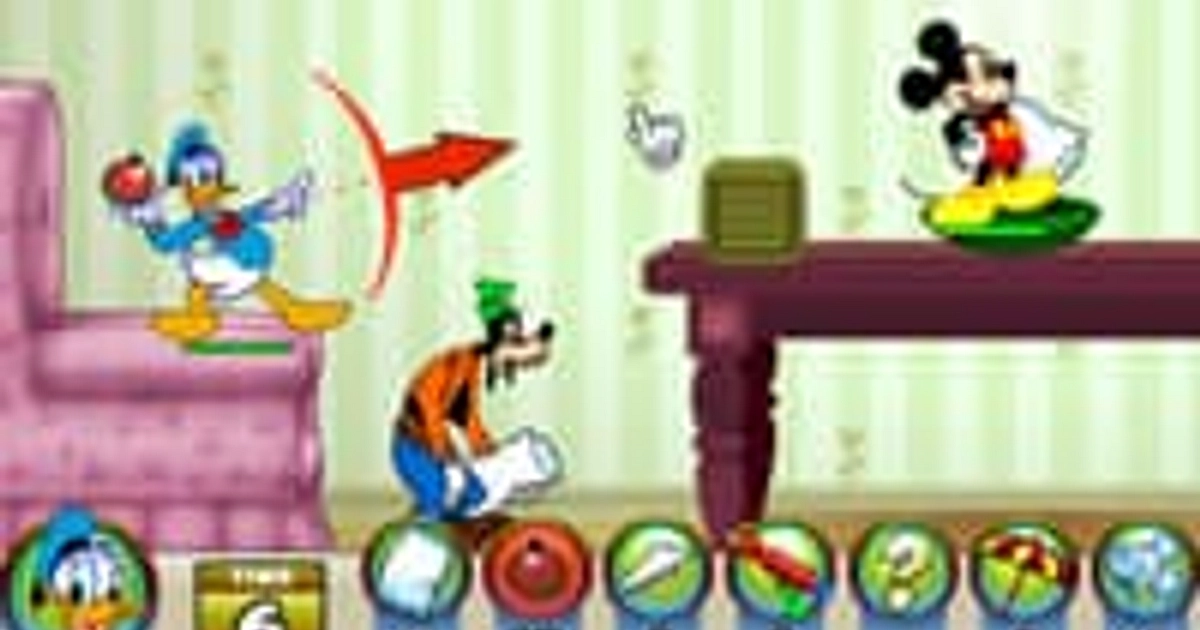 Mickey and friends in pillow fight - Jeu en Ligne Gratuit | Jouerjouer.com